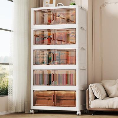 柜家用客厅零食子可折叠收纳塑料厨房储物箱免柜装多层收纳安1550