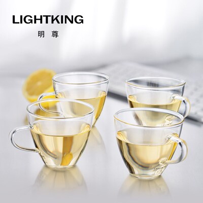 CP-01玻璃小茶杯功夫茶杯加厚带把单个主人杯专用喝茶茶道杯