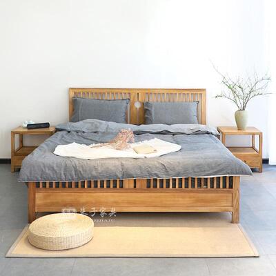 约实木床1米5大床主卧1.8米实双简人床易床架UKO家木用家简具全实