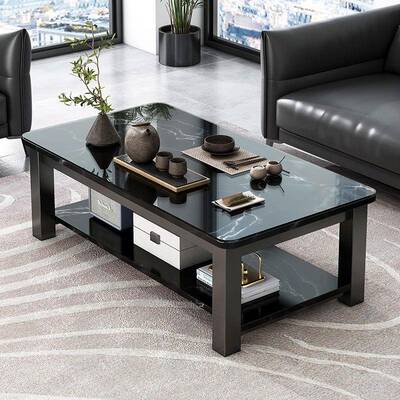 茶几客璃厅家用HJN茶桌奢现代简轻约办公泡茶茶台小户室型钢化玻