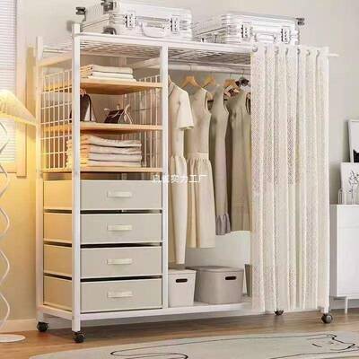 衣简易衣柜衣衣橱架简约小户型布家用卧室柜FLA出租房用开放式衣