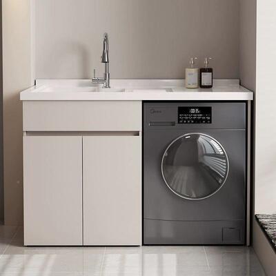 蜂铝阳台洗衣柜组一合体台WNA盆洗衣池槽带搓板卫生可间浴室柜切