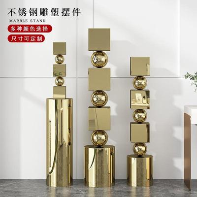 轻奢设现代关不钢雕塑桌面客厅TAV摆锈样板房软装艺术装饰玄艺术