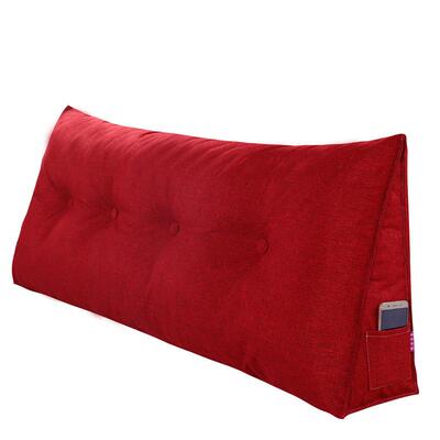 *CBS麻布双靠垫床EJ05头靠垫大靠背床上长靠枕榻人榻米靠双背垫床