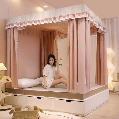 防尘遮光蚊古帐帘一cp#40090体式家用卧室儿童防摔蒙包婴床儿防布