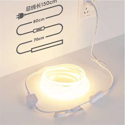 220v灯带led灯条cob客厅吊顶超亮线形灯卧室床头自粘暖光氛围灯