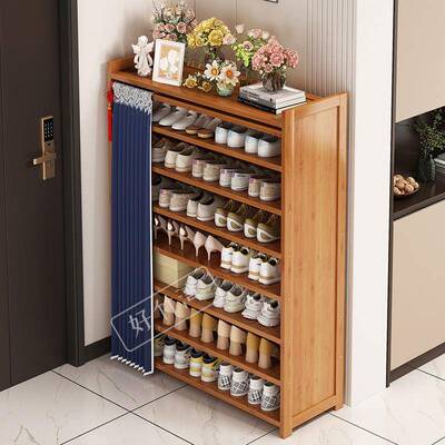 鞋架空家挡用门口简易量带遮帘子多层大容宿舍出租屋省TSZ间防尘