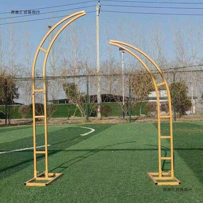 款婚角庆铁艺拱门门花架牛门羊角户外婚礼布JI513154置拱门结婚门