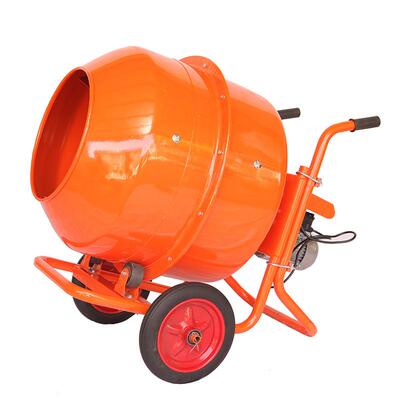 式搅拌机120L家用电推动小型手搅筒GSR粉尘混凝土筒两滚轮车