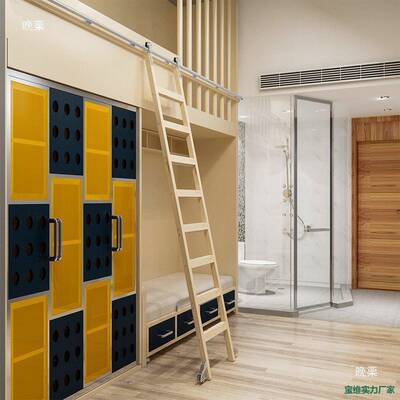 直梯木梯书梯子移动滑架道直梯实梯木梯柜梯滑轮木实木梯移tsdsdl