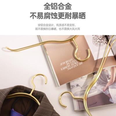 钢ZQ衣衣架加太空铝合金加粗衣架子加大晾衣架宽撑F76588M8不锈无