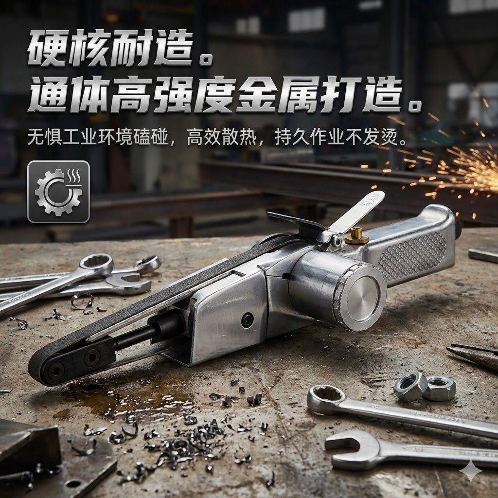 气动砂带机 10*330MM 520*20小型手持砂带机 气动打磨机环带机