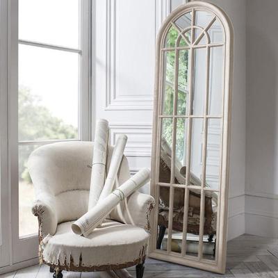 直销OQB美式乡村复古艺术衣镜壁挂试镜服装饰店衣装镜穿落地镜