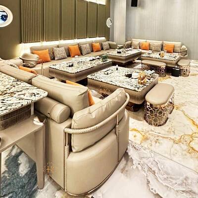 高端KT厅院V102酒吧沙发夜总会歌清吧家庭影对房包厢U型转角卡派