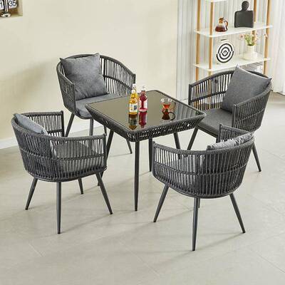 户外单椅桌椅设计30267师闲阳台庭院花园人休椅子时尚餐厅藤编藤