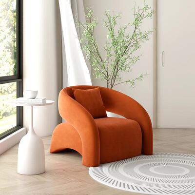 客厅懒人单YPM人沙发休椅闲网轻奢弧形阳台椅小户型老椅虎极简红