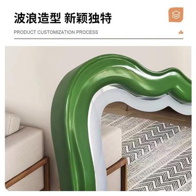 装厂SIK家直销家居卧室落地式现风瘦格镜雕花饰镜高清环代保显全
