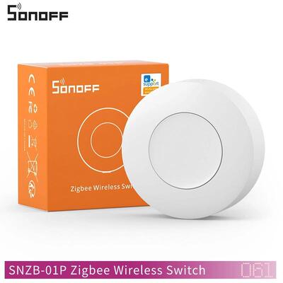 SonoffZigbee需要网关CR2477智能开关SNZB01P无线控制智能控制