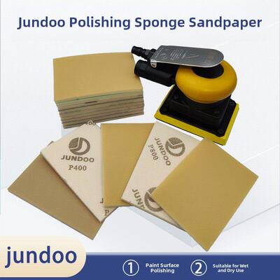 君度方形植绒海绵砂纸2000干磨抛光汽车打磨抛光进口小方磨机沙纸