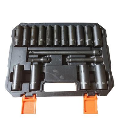 8pcs风炮套筒1/2寸外INY六现角加深套筒套货110-24mm筒套装