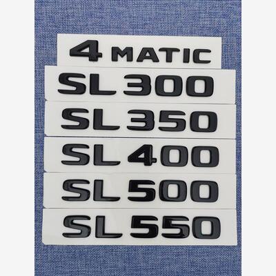 适用奔驰SL级SL63 AMG SL300 350 400改装550车标500后4MATIC尾标