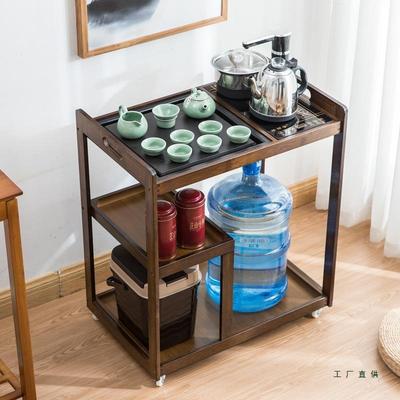 茶桌家用小茶台楠竹动茶几茶车客厅阳台移烧ZMT水泡柜纳茶具收架