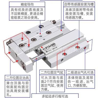 辰风气动超薄无品牌/型滑台气L缸HLF8X10SHF152X20SLF16X30SH20X0