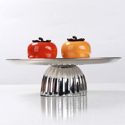 简约现代几何高脚圆形样EFN水盘间摆件售楼处板家居桌面收果纳托