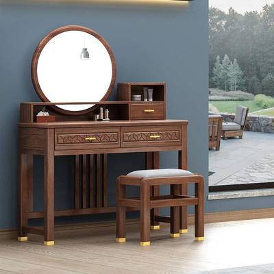 厂直新中式红胡桃实木床大小K6A819#户型主卧双供人床1木.5米1.8