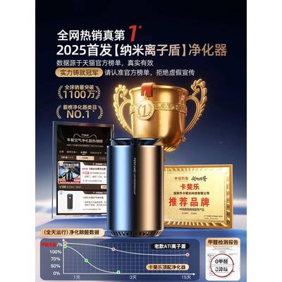 车载气净异化器新车除甲味醛空除味车内专用72146汽车负离子去神