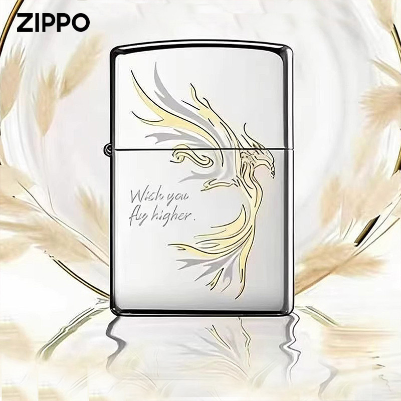 zippo煤油防风打火机官方正品飞鸿生日礼物生日礼物送男友老公