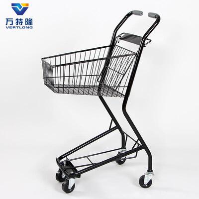 厂家酒直供KTV吧超市层手推车带铁框双篮家用买WTL-TLC菜车超市购