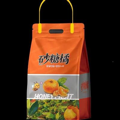 新品款沃柑砂糖柑橘橘类OFL爆汁橙封八边袋手提包装礼袋水果包装