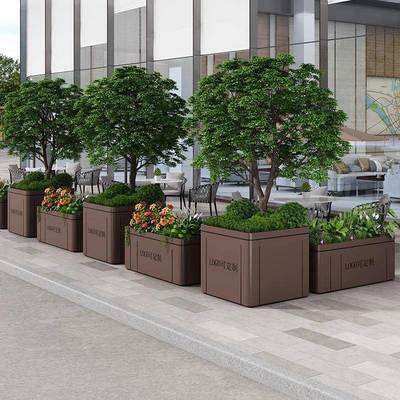 外不锈钢038花箱组街合户室外艺摆道路道花池商业街广场铁花坛