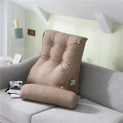 S5F75869TS88简约纯色头枕枕大靠背可调节床带头三角靠枕飘窗沙发