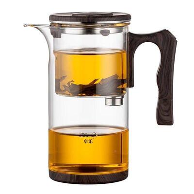 新款全玻璃档内胆飘逸杯泡茶壶吸磁过滤茶叶REL高一键分离泡茶杯