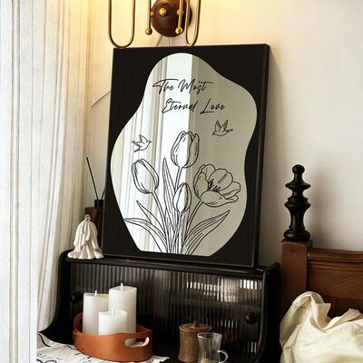 立体镜子al202512装2饰画中古206新款客风厅挂画高级感卧香室郁金