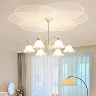 法式复奶油风吊灯朵网红围投影客古厅花大气餐厅79128灯书氛房卧