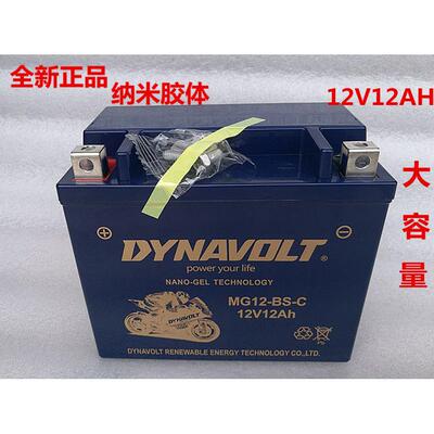 摩托车电瓶YTX12-BS/650NK400光阳250赛艇300电池12V12ah胶体电池