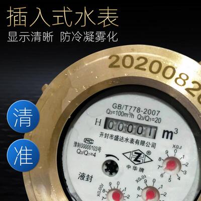 源LMX头式旋自翼式法兰水表普通入铁壳铜罩插大口径来水冷热水管