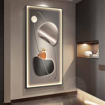 现代来运转玄关装过饰画现代简约led走廊灯画寓意好大MY-07300道