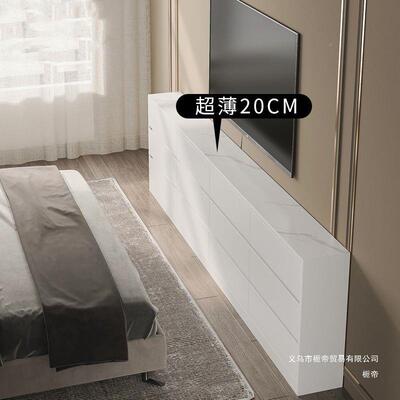 超薄岩板物斗柜20cm极窄主CBH卧尾储柜25公九收纳柜9白色床分0极