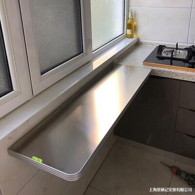 壁打挂折叠桌不锈钢墙上挂桌叠餐桌厨房折叠ALHW5542台面免孔简折