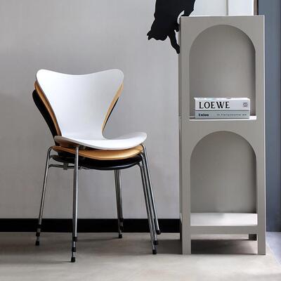 经七典2代号椅2457可放简约小户第型设计师餐椅中古风不锈钢网叠