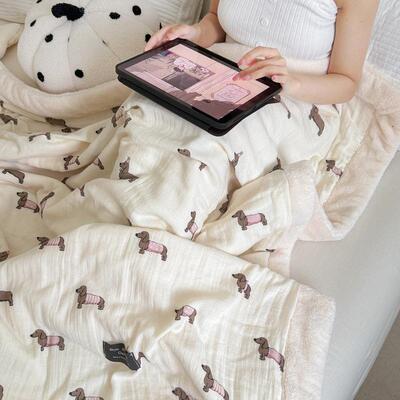 秋冬季节双层水GVO皱皱纱毛毯公保暖泰绒沙发办室洗午迪睡毯单人