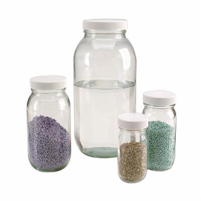 Wheaton 标准广口瓶 丙烯盖PTFE表面的聚乙烯垫 250ml 24个/盒