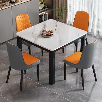 钢化玻璃餐桌椅组合小户型家用吃饭桌子客餐厅厨房快餐饭店桌椅