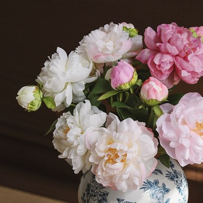 大相莲花 中式高档仿真芍药 家居客厅高级感仿真花 精致插花花艺