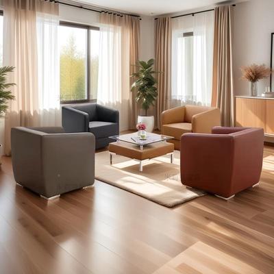 公室发茶几组沙WH-59合简约现代办单人小沙发户专用洽谈客会客商