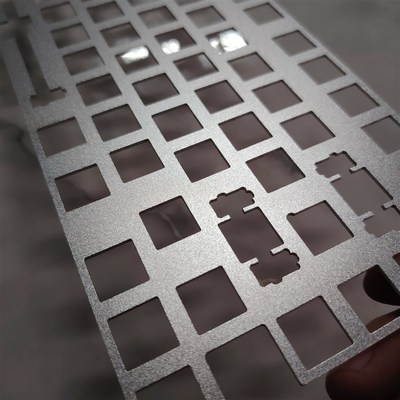 PMO WAVE75键盘定位板 pc pom pp fr4 碳纤维 铝合金阳极银 黄铜